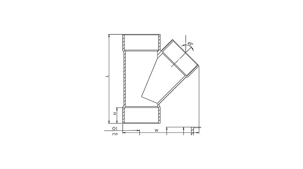 Tee 45° / Reducer | EGIC